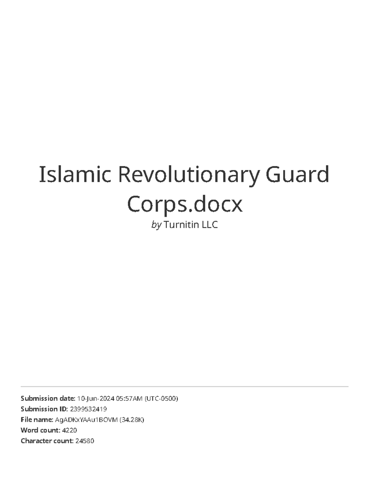 Final Plag - Assignment - Islamic Revolutionary Guard Corps by Turnitin ...