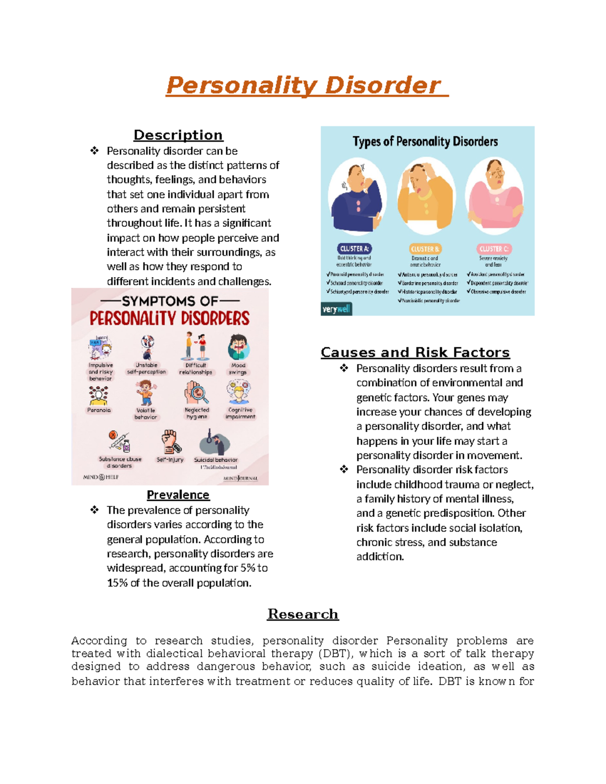Personaily disorder poster - Personality Disorder Description ...