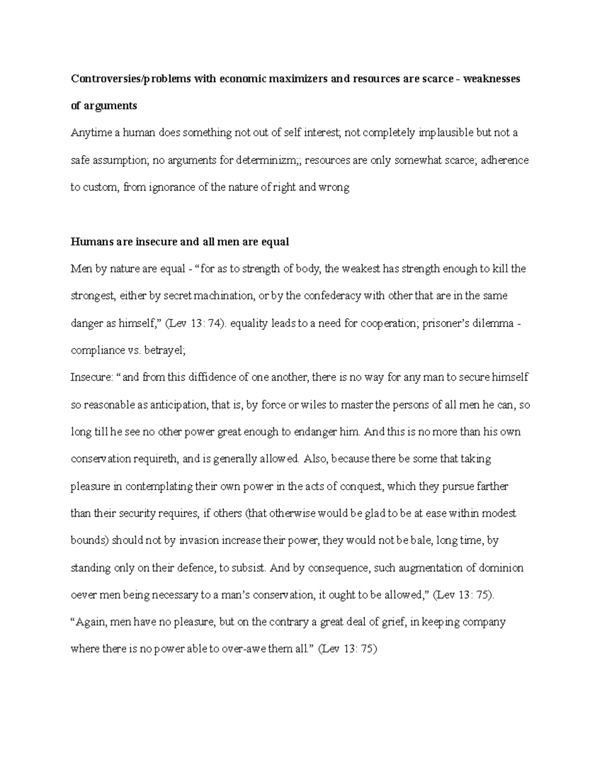 Pols phil paper 1 notes - Controversies/problems with economic ...