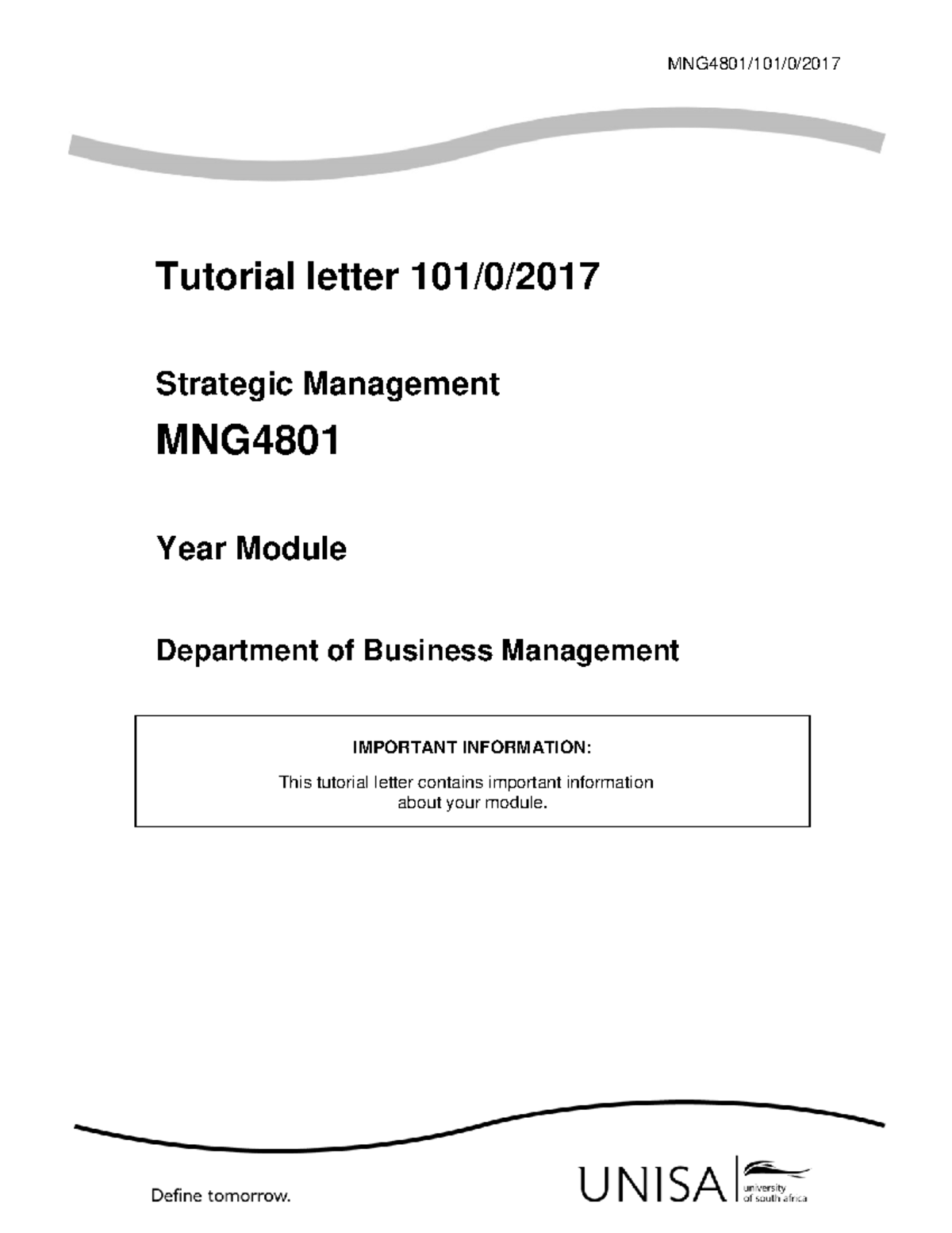 Tutorial letter 101 0 2017 Strategic Man - MNG4801/101/0/ Tutorial ...
