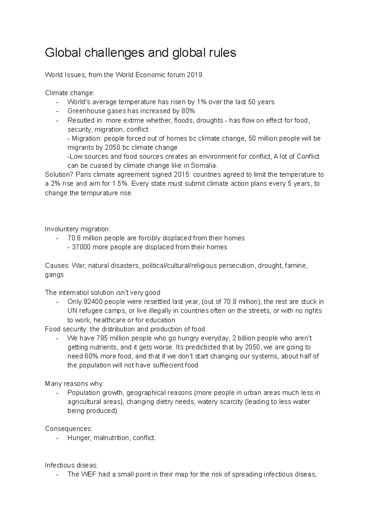 Part C international law - Global challenges and global rules World ...