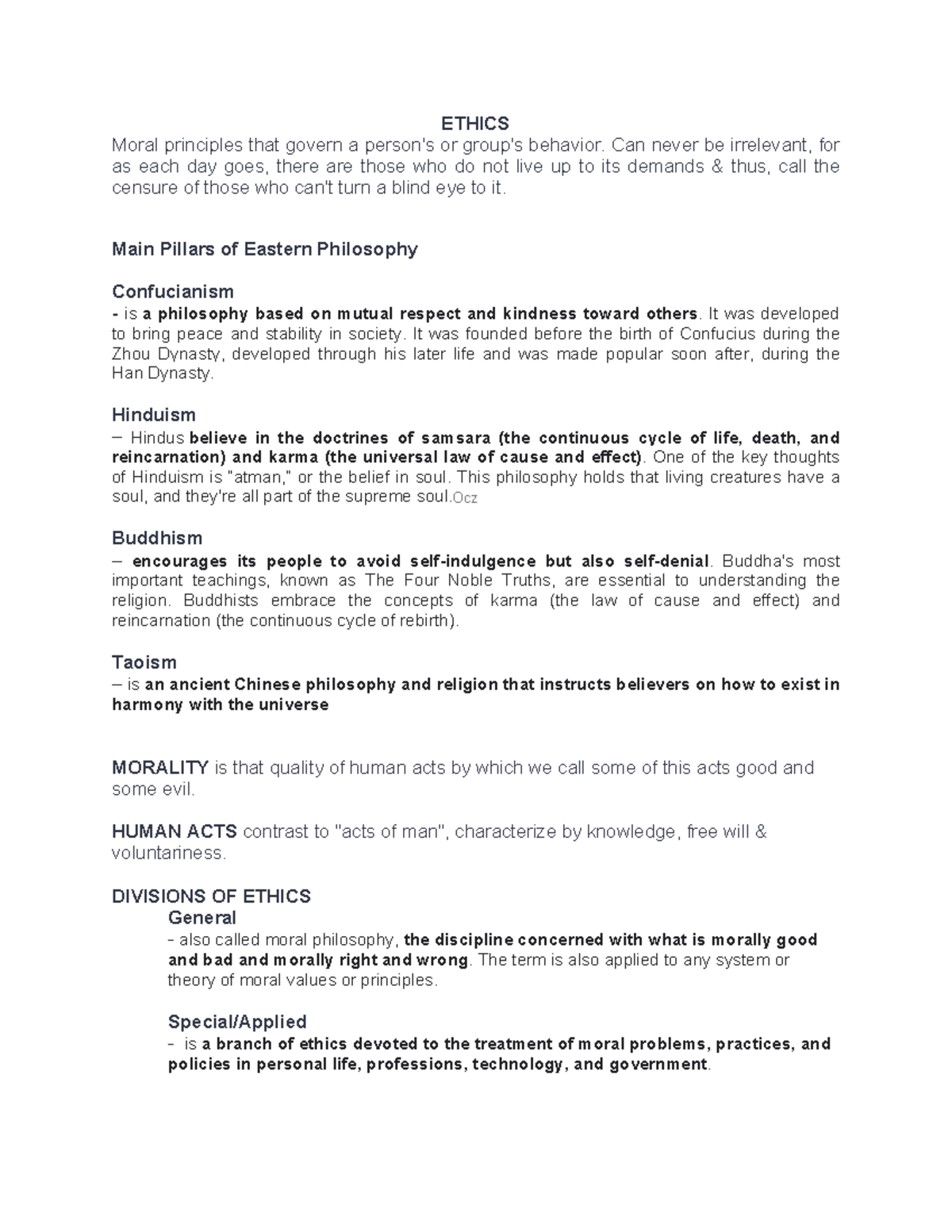 Principles of Ethics - Informations - ETHICS Moral principles that ...