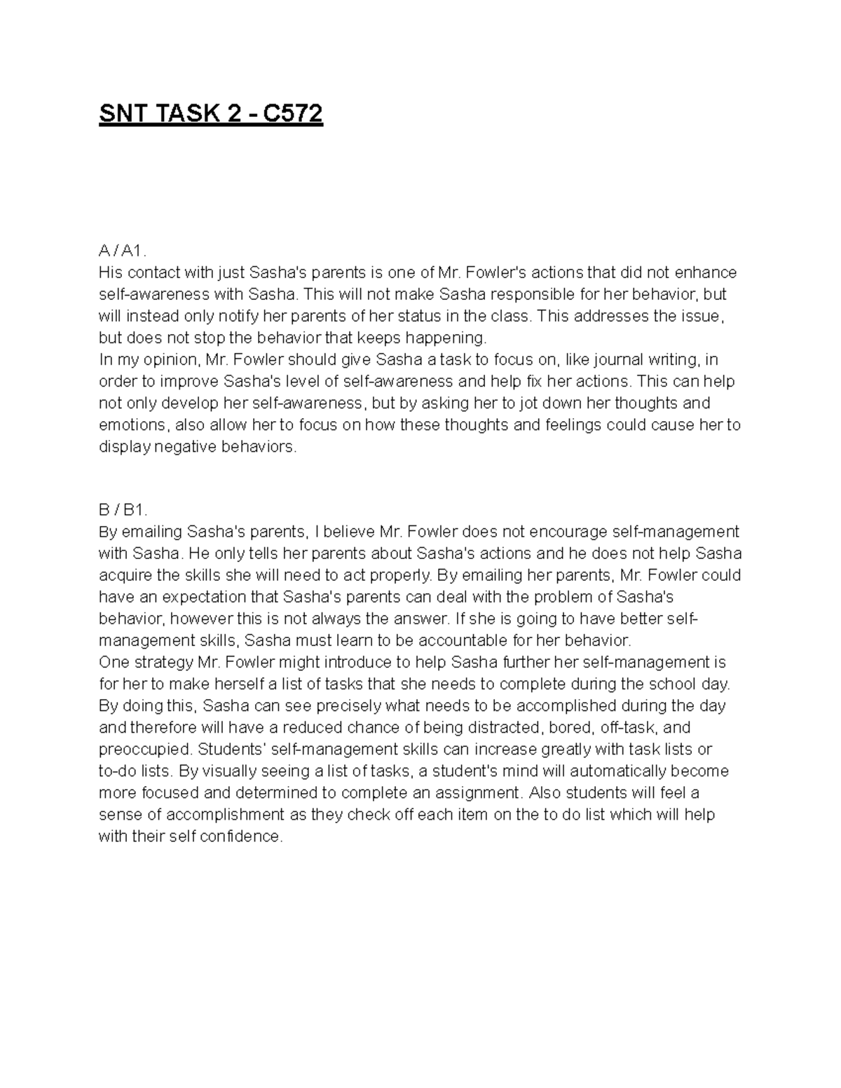 SNT TASK 2 - C572-2 - SNT TASK 2 - C572-2 - SNT TASK 2 - C A / A1. His ...