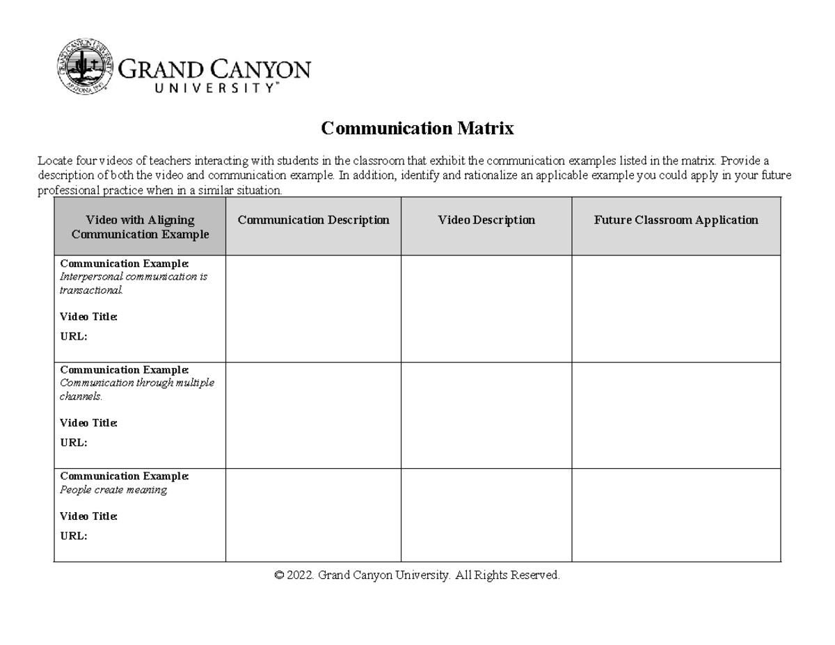SPD-310-T1-RS-Communication Matrix - Communication Matrix Locate four ...