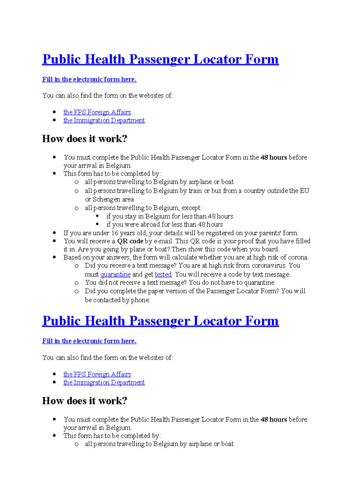 Effesefsef - Public Health Passenger Locator Form Fill in the ...