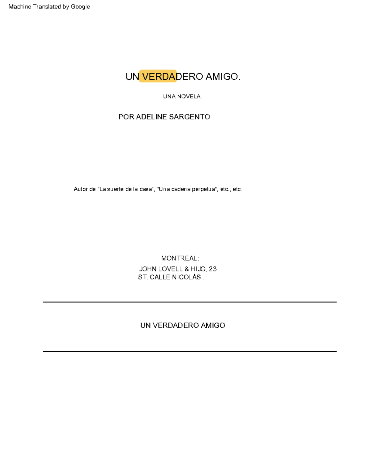 Plan A - Hshsbs - UNA NOVELA. Autor de "La suerte de la casa", "Una ...