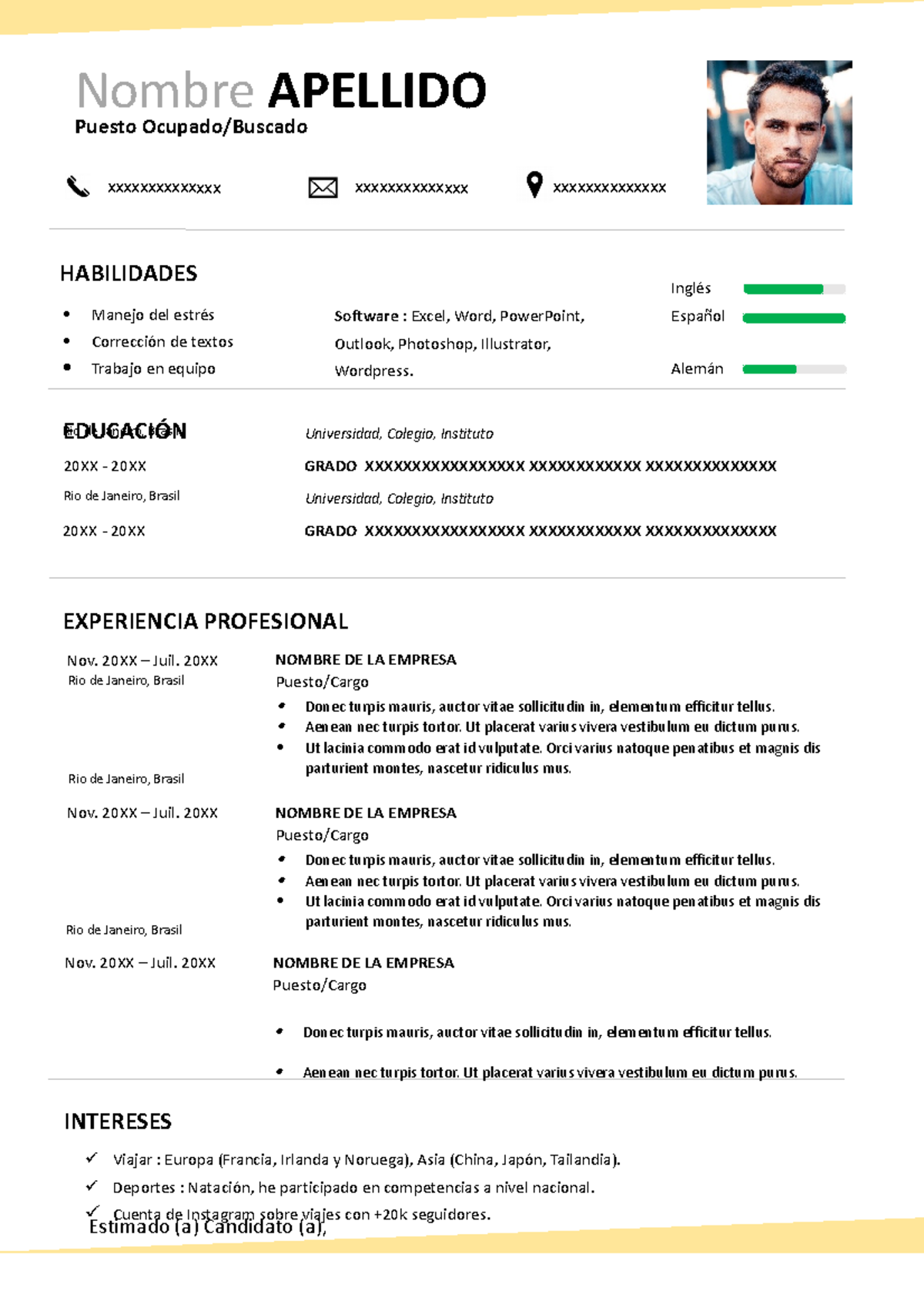 Curriculum-vitae-brasileiro - Estimado (a) Candidato (a), Puesto ...