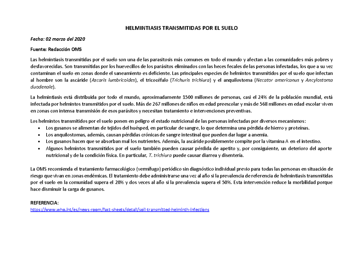 GUIA DE Práctica 10 - ........... - HELMINTIASIS TRANSMITIDAS POR EL ...