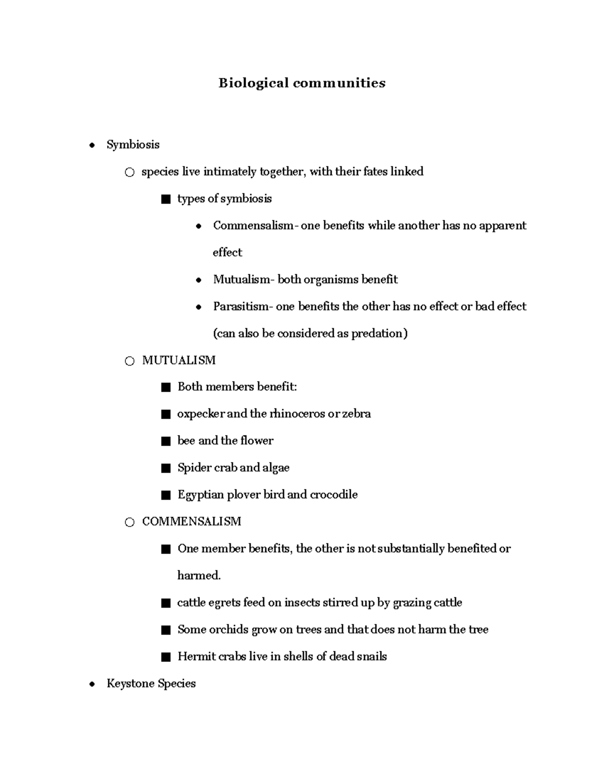 Biological communities pt2 - Biological communities Symbiosis species ...