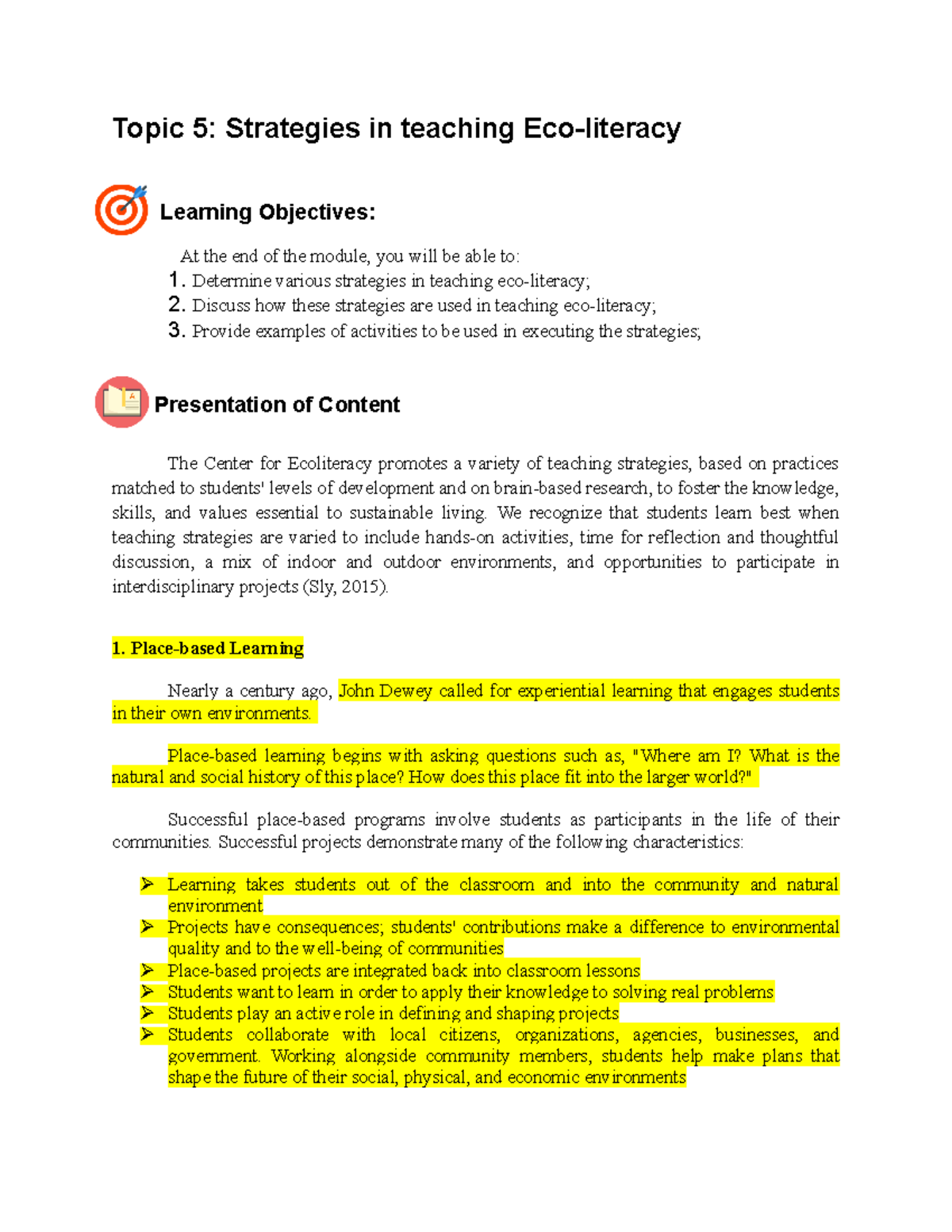 Strategies In Teaching Eco literacy Topic 5 Strategies In Teaching strategies-in-teaching-eco-literacy-topic-5-strategies-in-teaching