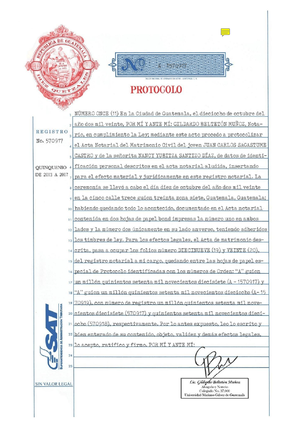 Forma notarial en Representacion - Derecho Notarial - Studocu