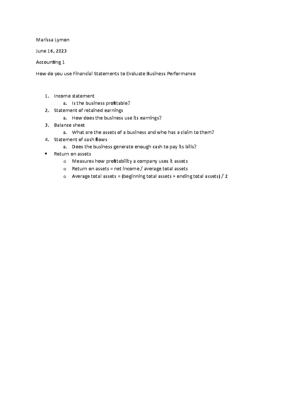 How do you use Financial Statements to Evaluate Business Performance ...