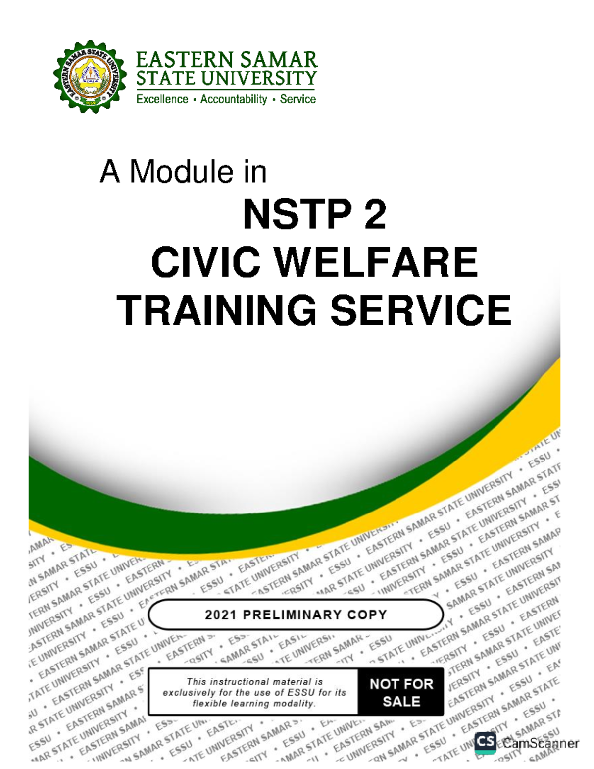 CWTS-Module-Second-Semester 1 - A Module in NSTP 2 CIVIC WELFARE ...