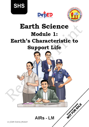 STEM – EARTH SCIENCE Module 2: Classification of Rocks and the Minerals ...