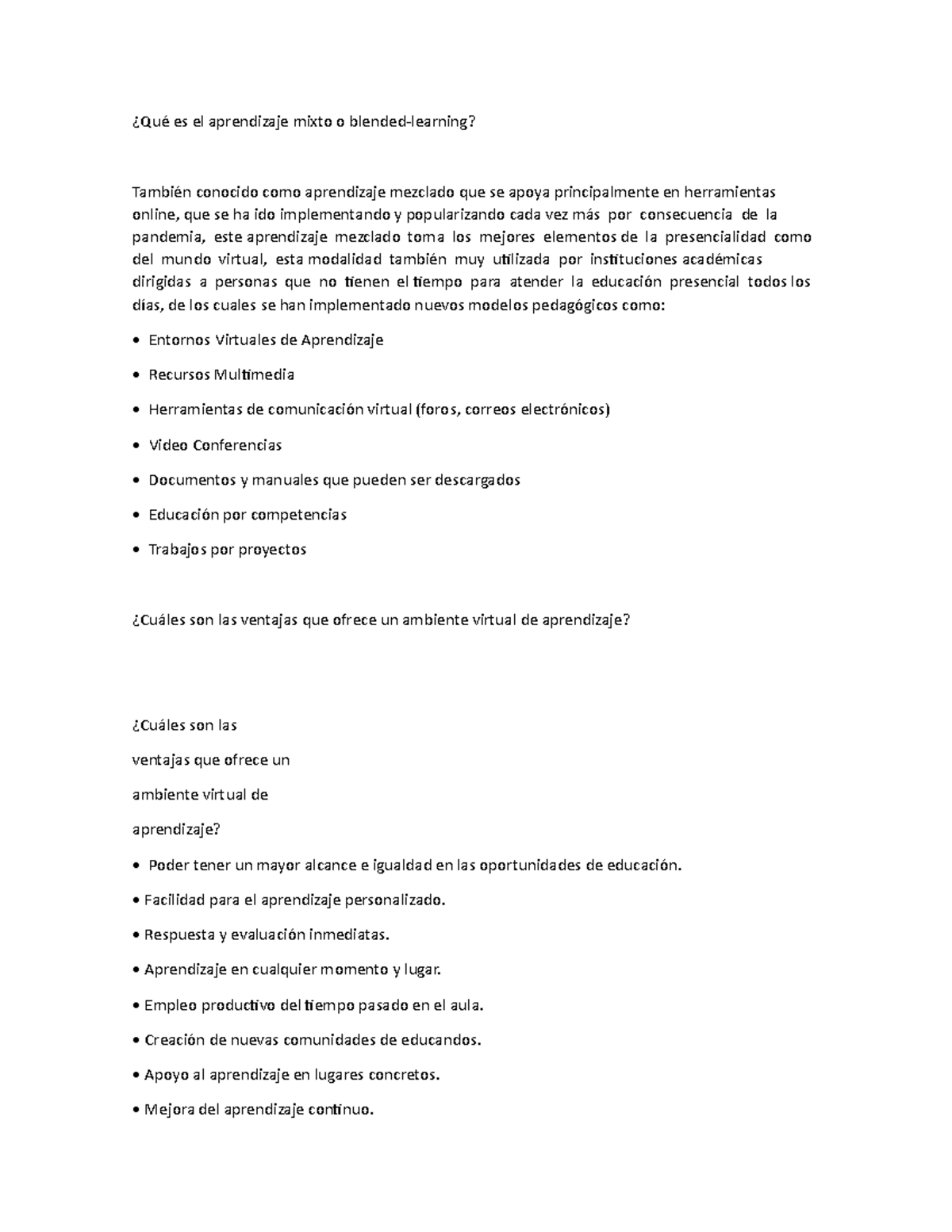 Actividad 8 - ¿Qué es el aprendizaje mixto o blended-learning? También ...