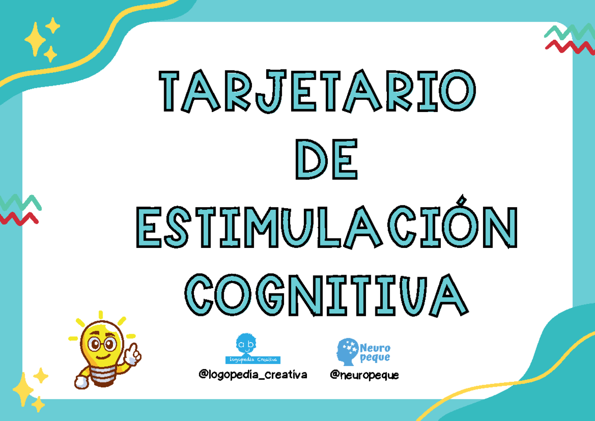 Tarjetario Estimulación Cognitiva - TARJETARIOTARJETARIO DE DE ...