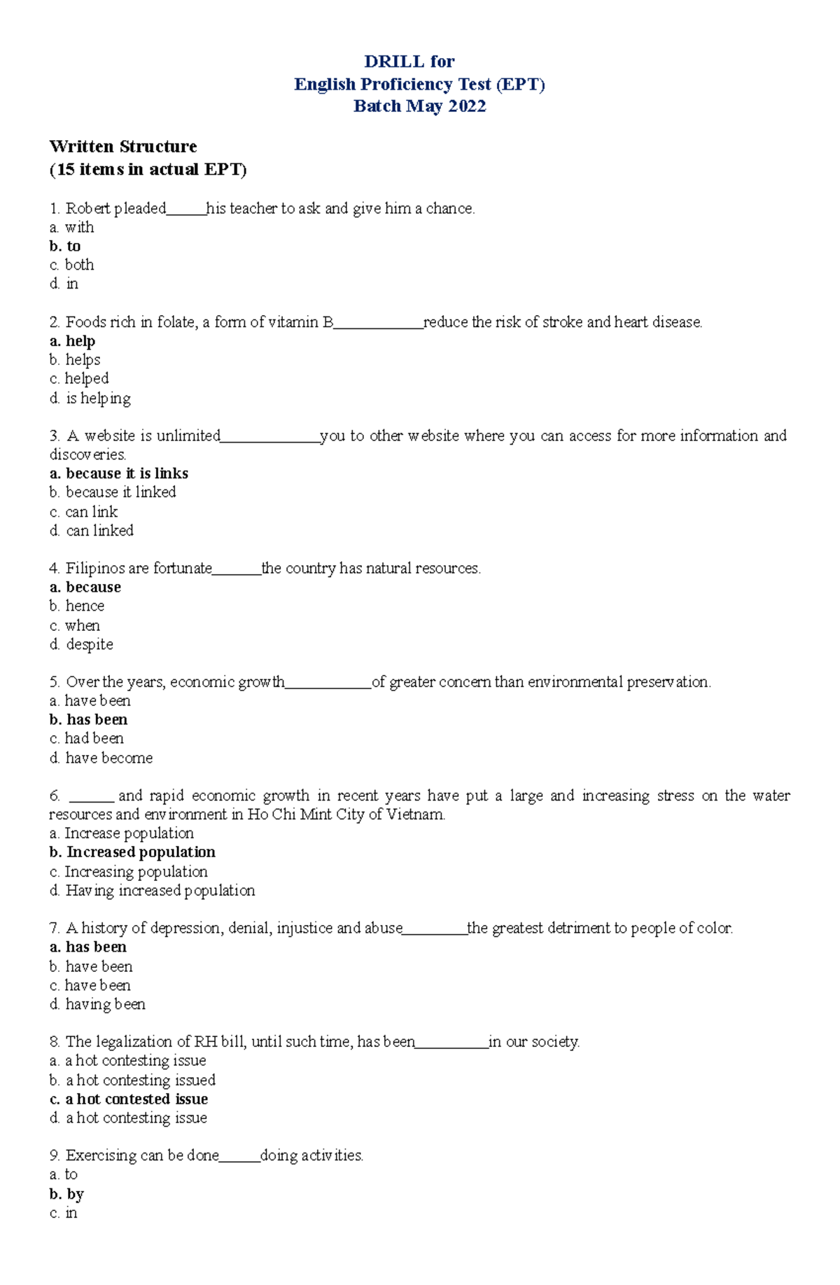 3in1 Drill for EPT 2022 as of June Final edited - Written Structure (15 ...