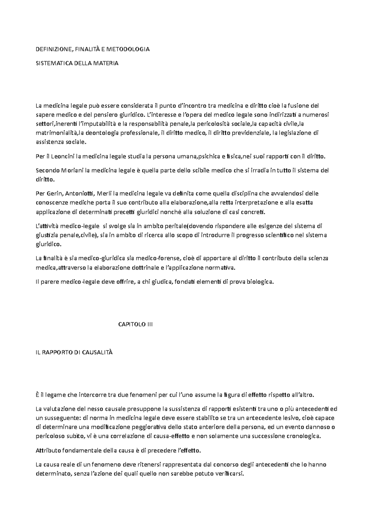 Medicina legale - L’interesse e l’opera del medico legale sono ...