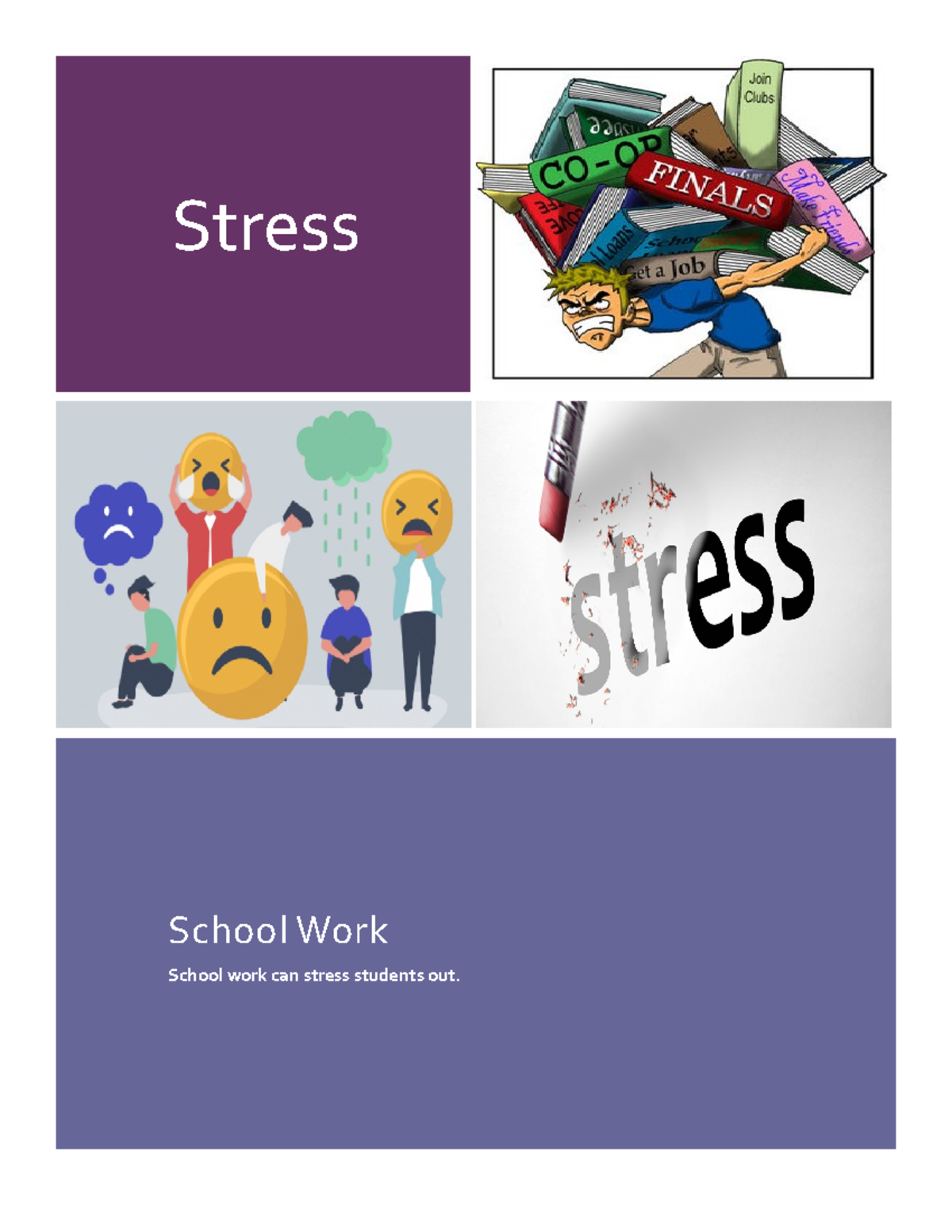 Stress Broshure - Stress School Work School work can stress students ...