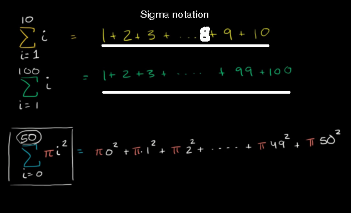 Sigma Notation - MATH1013 - Studocu