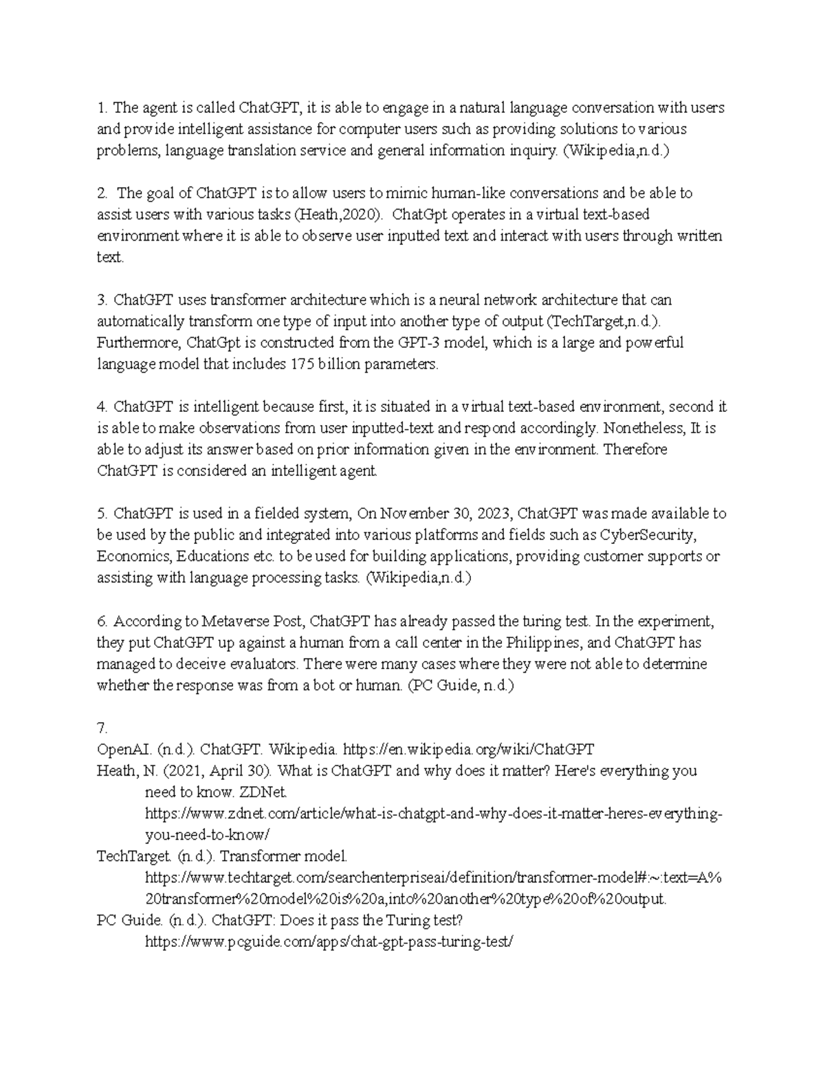 Cpsc 322 Assignment 0 Dwqdqw The Agent Is Called Chatgpt It Is