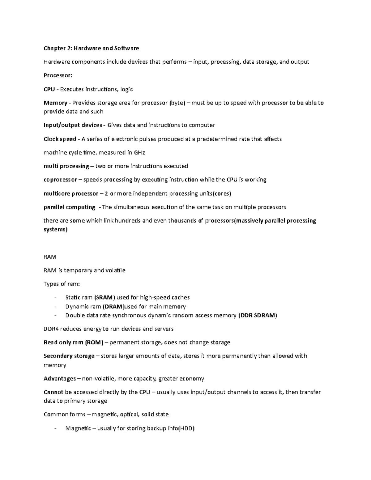 Week 2 Notes - This is from professor Eduardo Bresani's class - Chapter ...