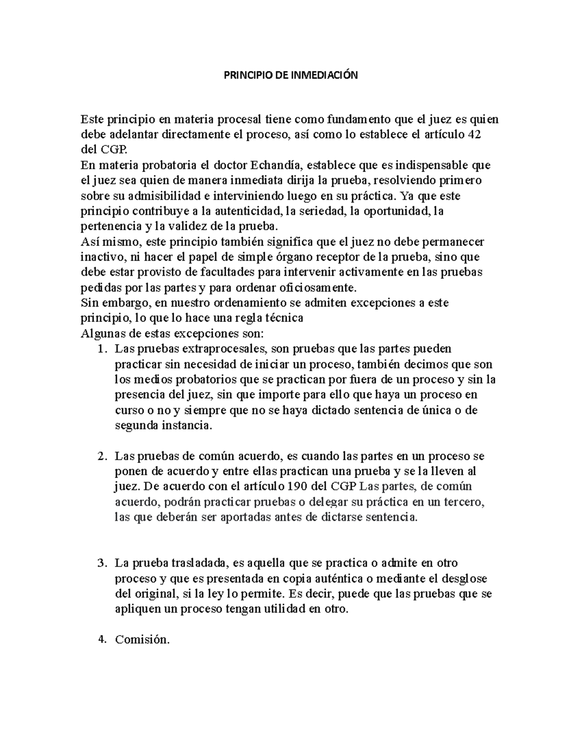 Principio DE InmediacióN - PRINCIPIO DE INMEDIACIÓN Este principio en ...