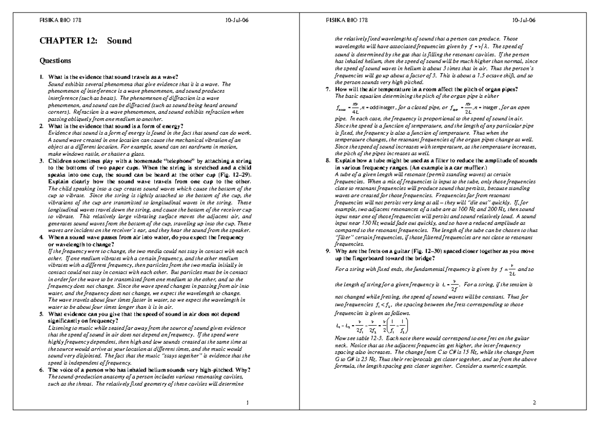 Copy of sound questions and solutions - CHAPTER 12: Sound Questions ...