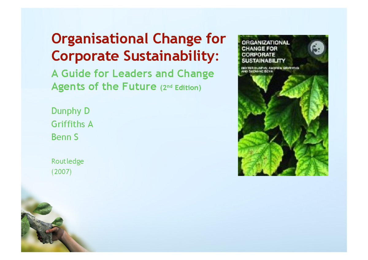 Phases of Org Sustainability 240112-1 - Organisational Change for ...