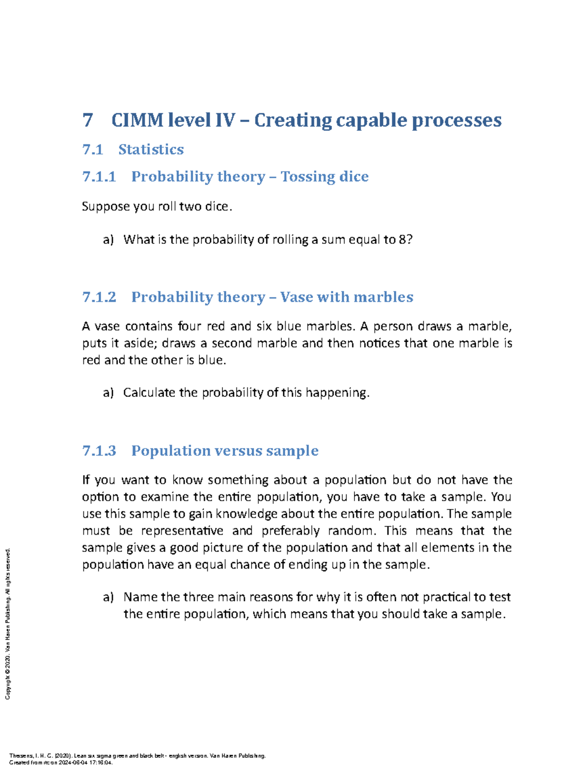 Lean Six Sigma Green and Black Belt - English Vers... - (7 CIMM level ...