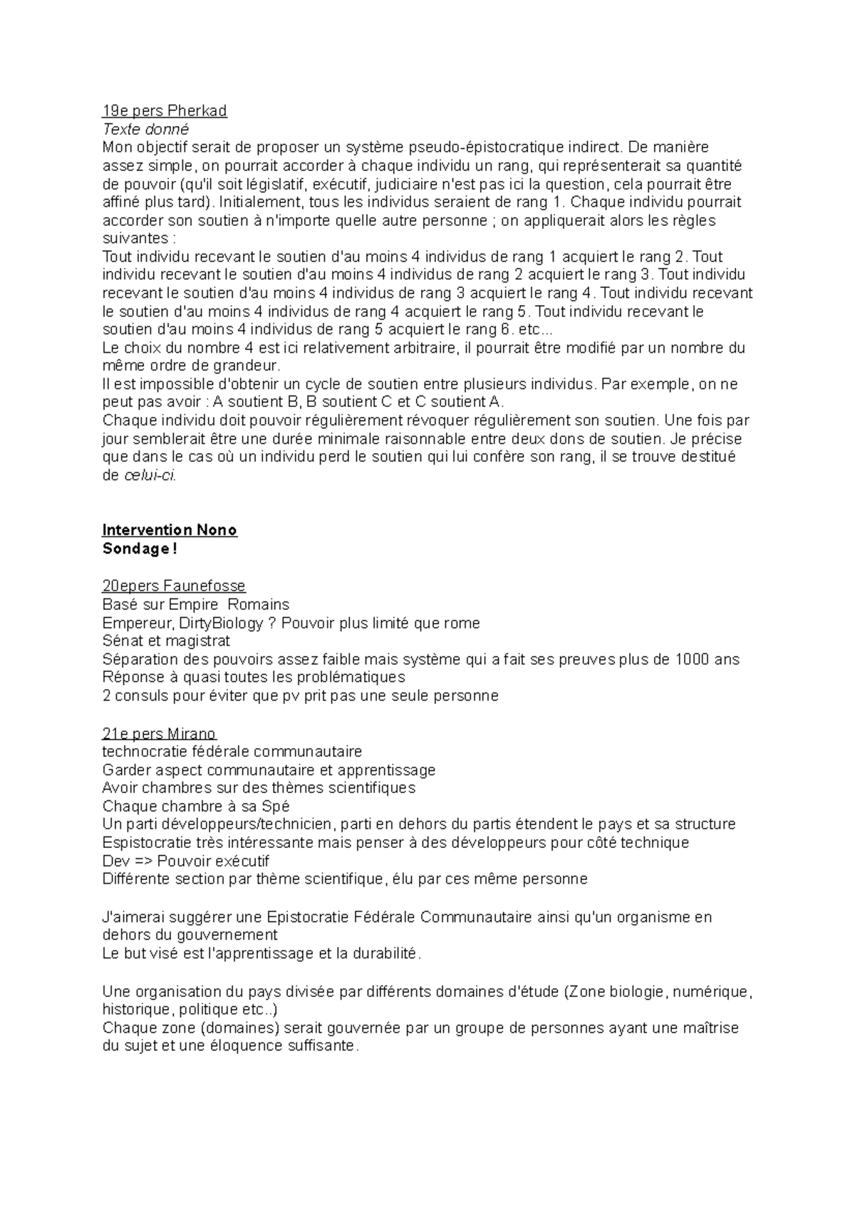 Rapport Conférence Micronation 3 - 19e pers Pherkad Texte donné Mon ...