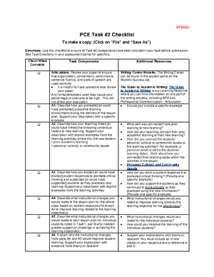 PCE 3 - pce - (072022) PCE Task #3 Checklist To make a copy: (Click on ...