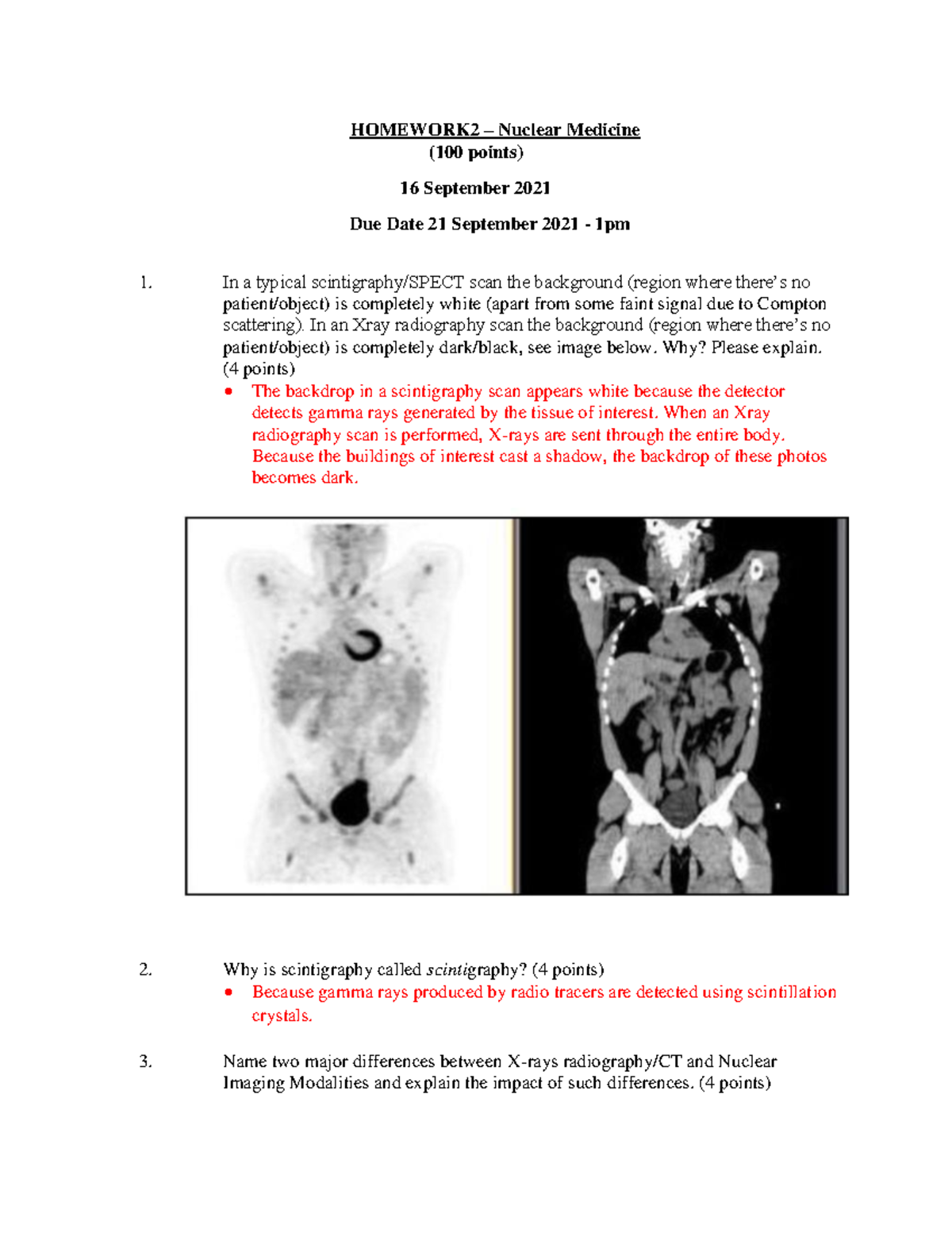 HW2 - HW2 Medical Imaging - HOMEWORK2 – Nuclear Medicine (100 points ...