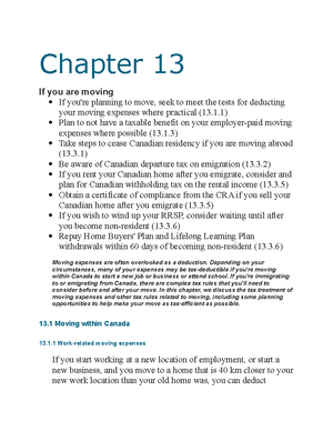 Income tax chapter 14 - Lecture notes 14 - Chapter 14 If you have your ...