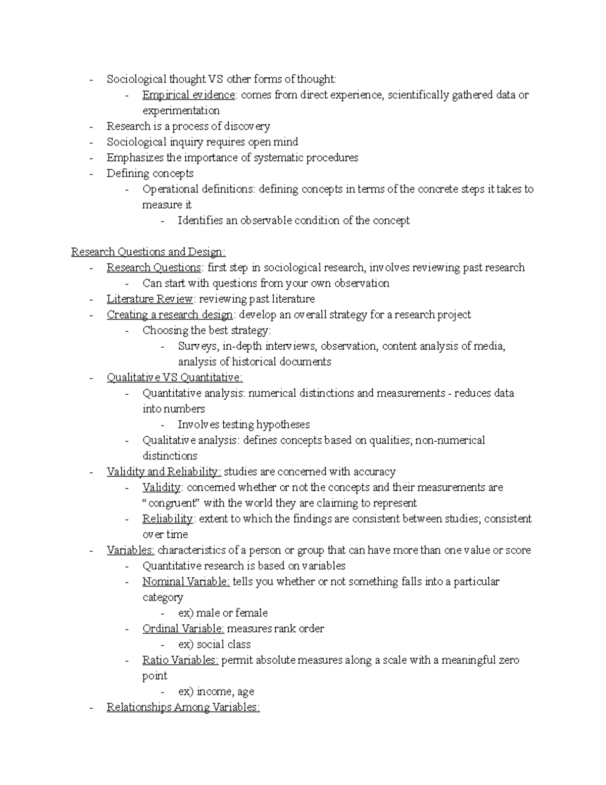 9/20/22 - Research Methods - Sociological thought VS other forms of ...