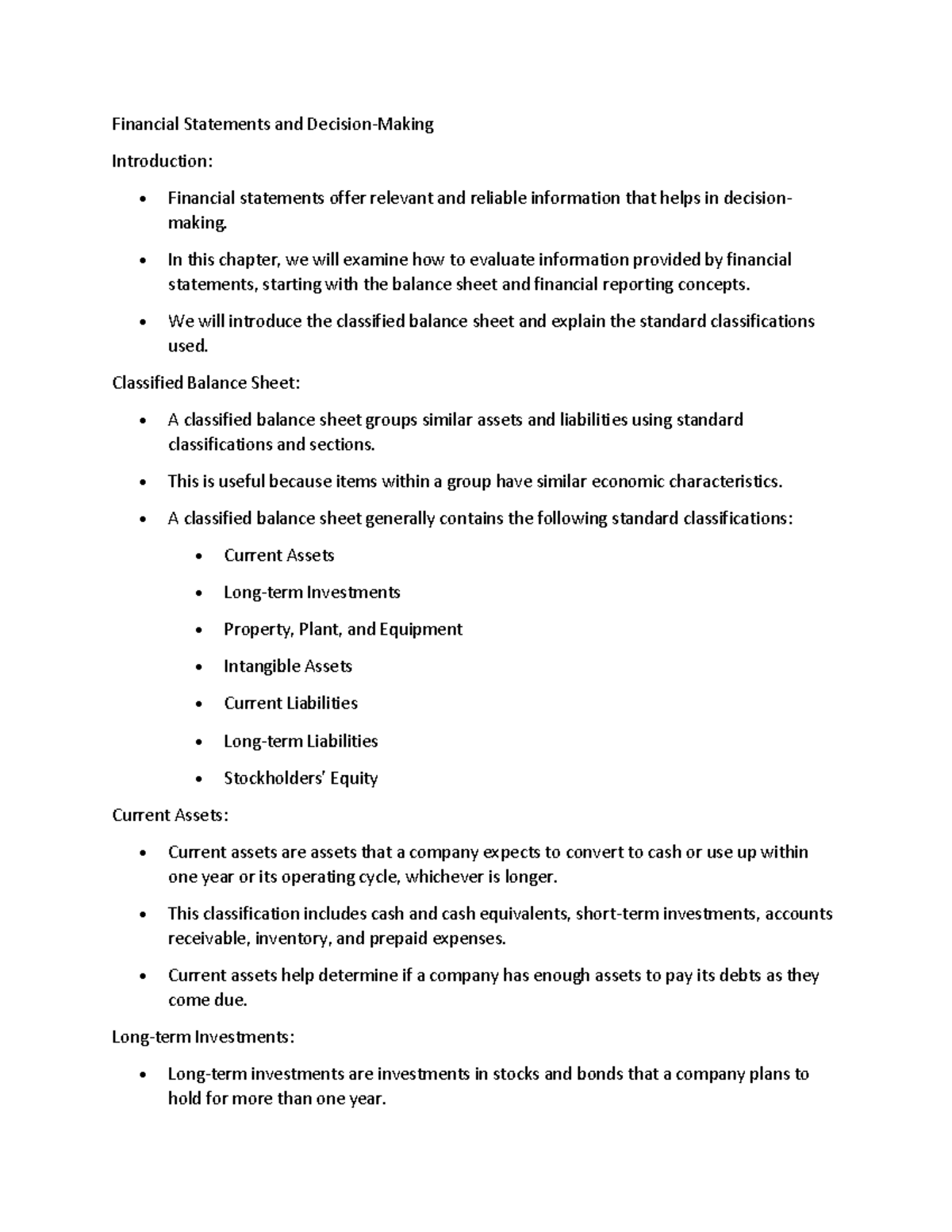 12 - Financial statements provide relevant and reliable information to ...