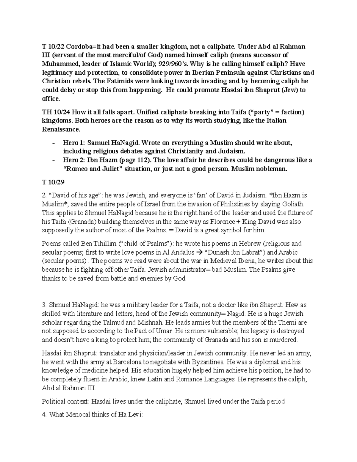 2019-visgothic-spain(his1000)lecture notes week5 - T 10/22 Cordoba=it ...