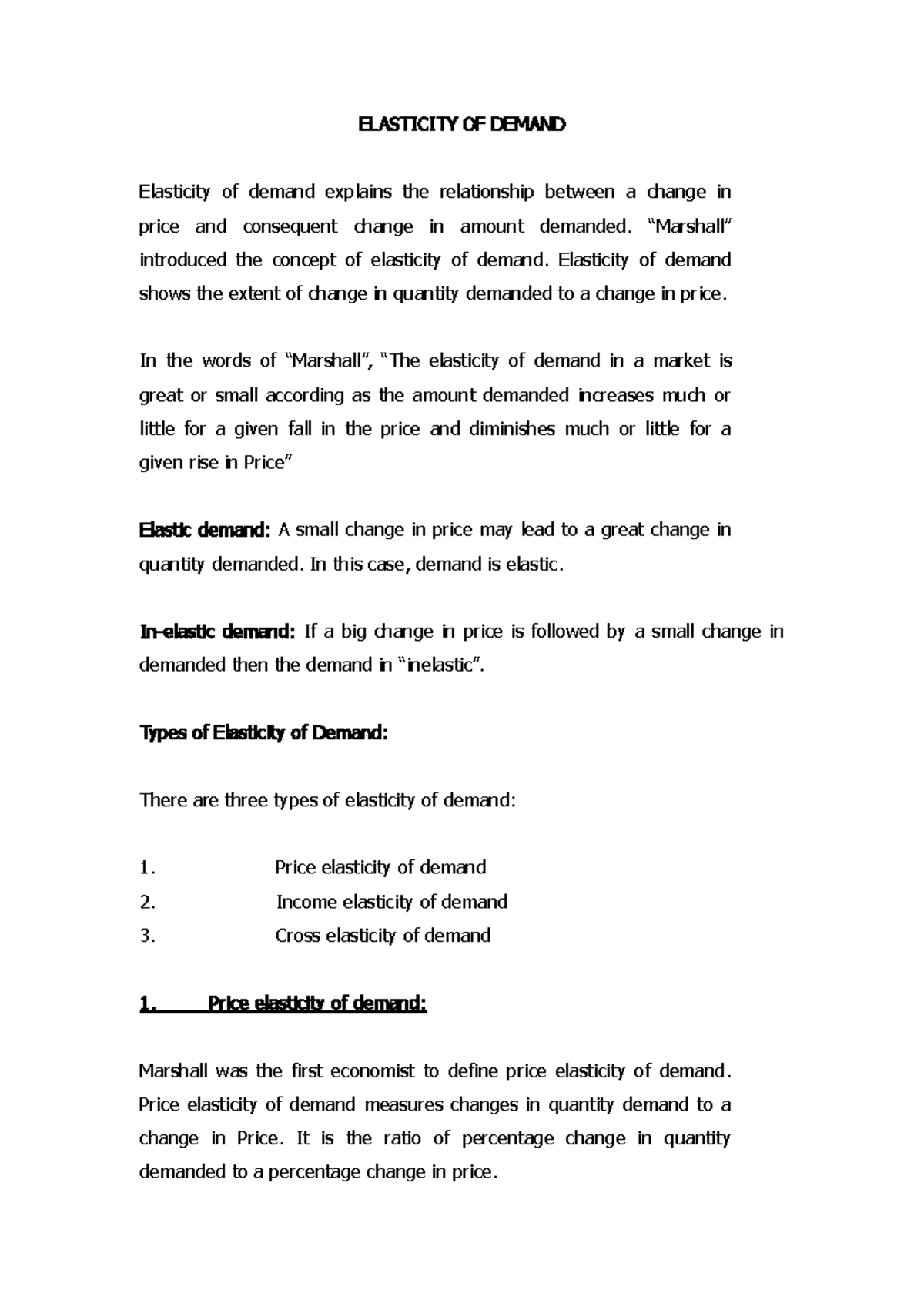 Elasticity Of Demand Definition Definition of Arc-Elasticity of Demand ...
