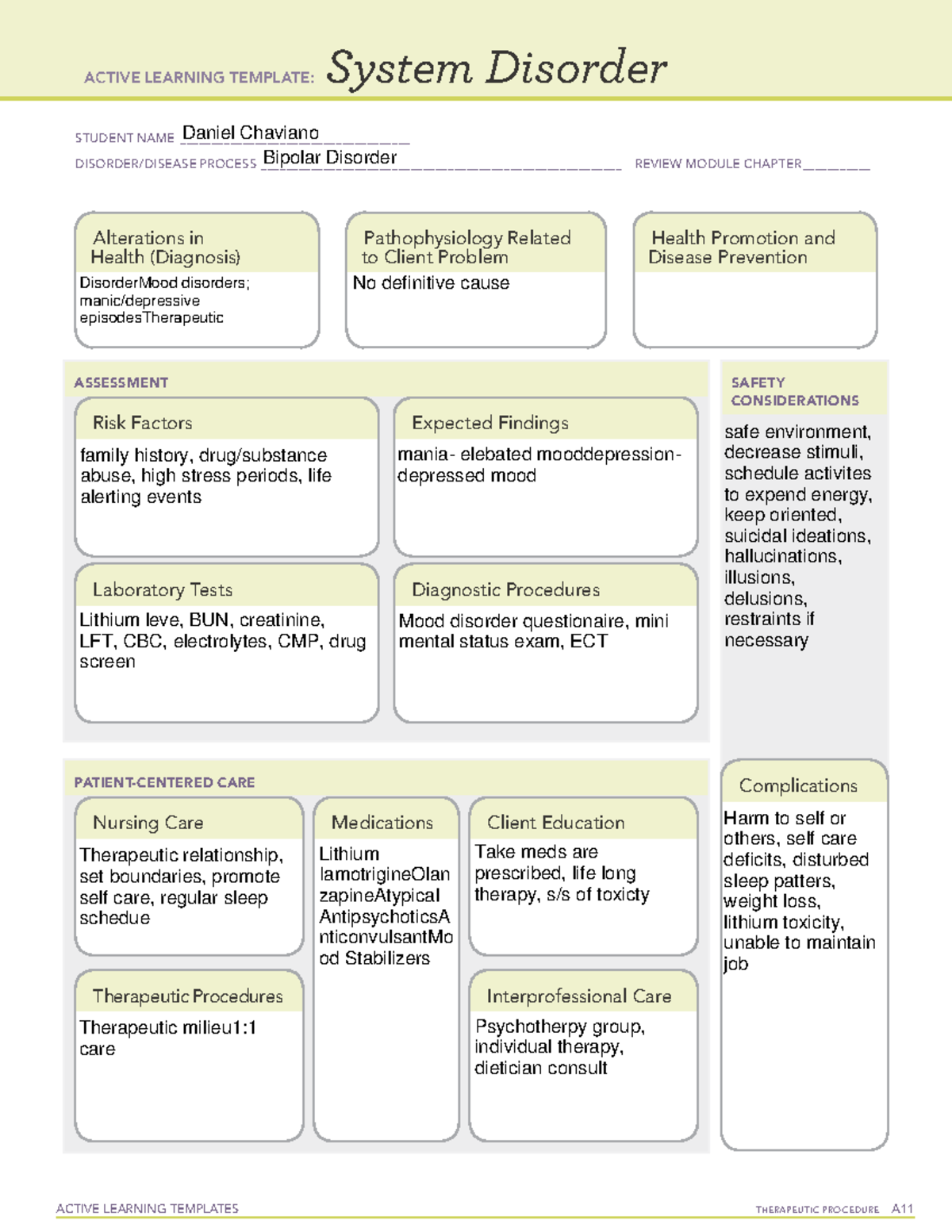 Bipolar Disorder - psych - ACTIVE LEARNING TEMPLATES TherapeuTic ...