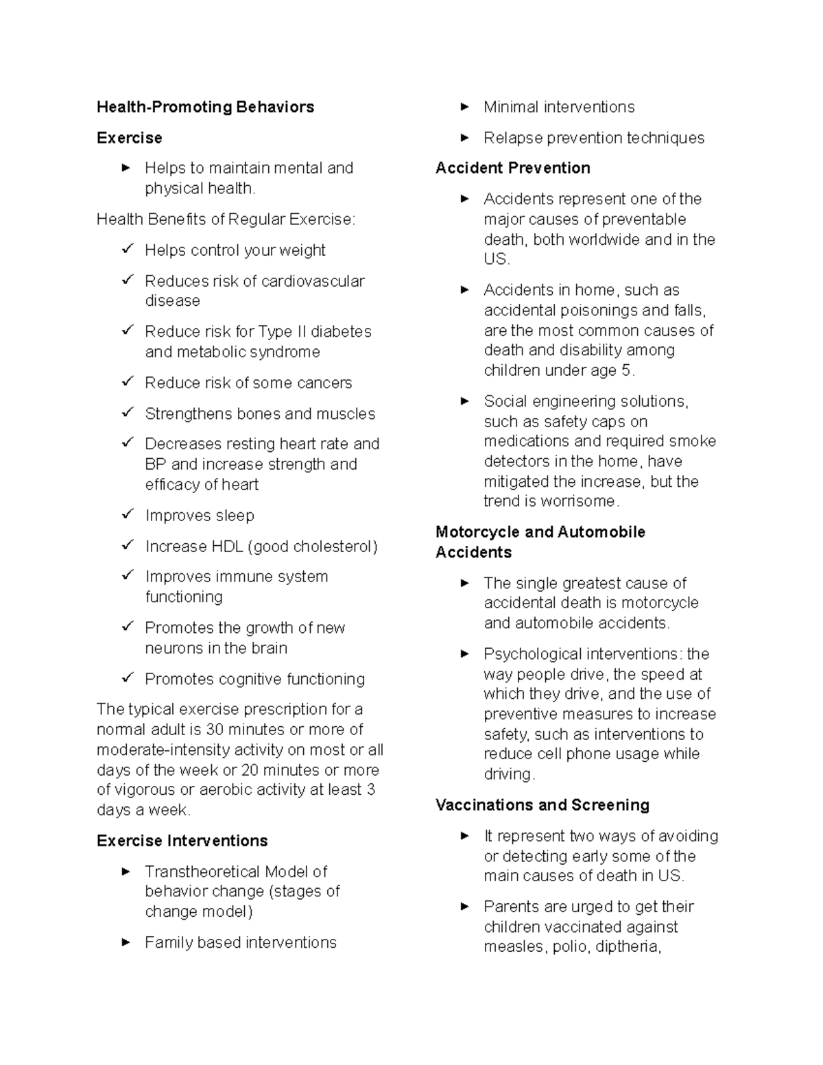 Health Promoting Behaviors- Health Psychology - Health-Promoting ...