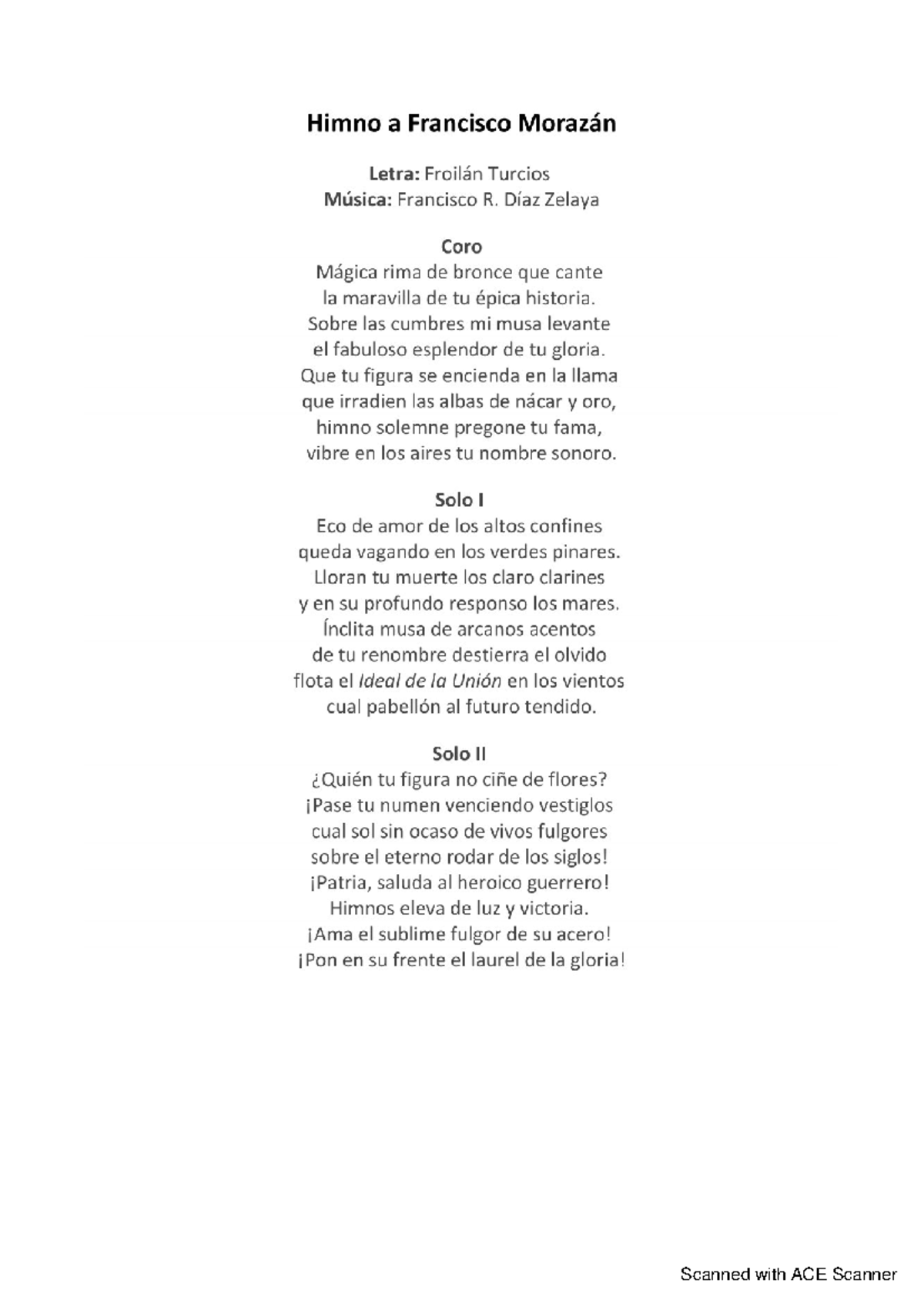 Himno a Morazan - Historia de Honduras - Scanned with ACE Scanner - Studocu