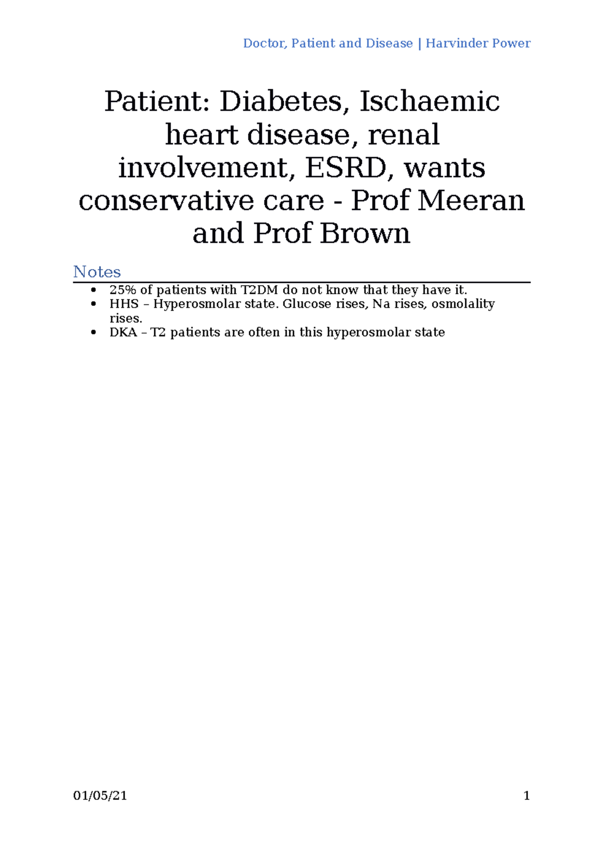 DPD Lecture Notes - Doctor, Patient and Disease | Harvinder Power ...