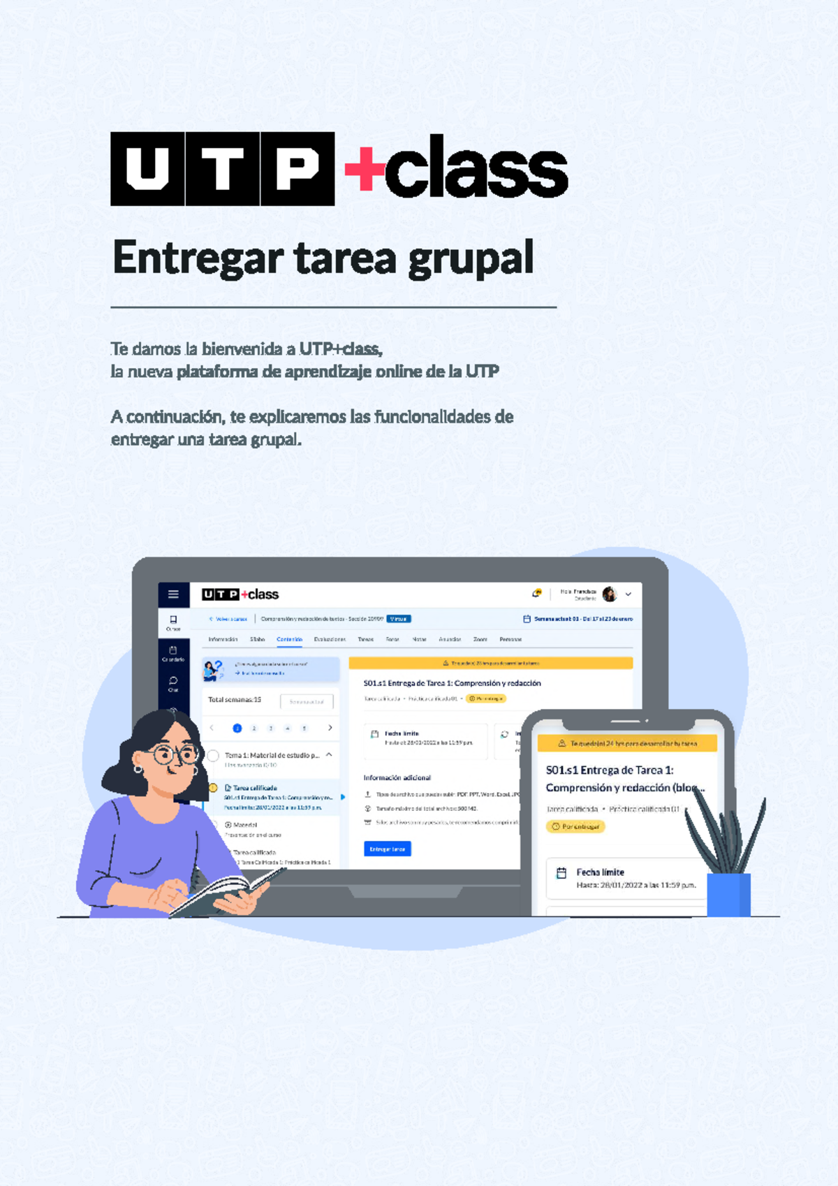 Manual entregar tarea Hchygn - Entregar tarea grupal Te damos la bienvenida a UTP+class, la ...