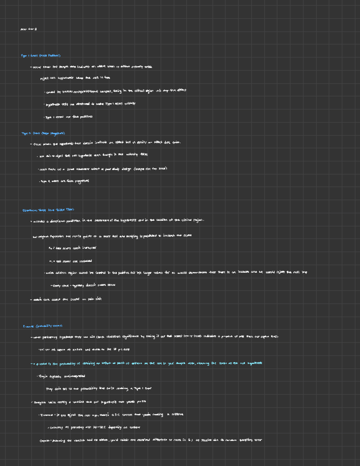 Psych 243 - Notes from Jesse Boring lecture - Mon Oct 2 Type I Errors ...