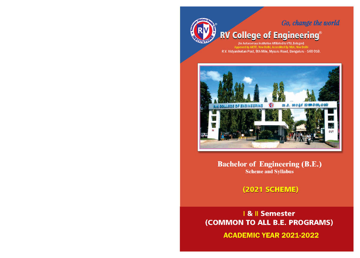 First year syllabus 2018 scheme - ACADEMIC YEAR 2021- I II & Semester ...