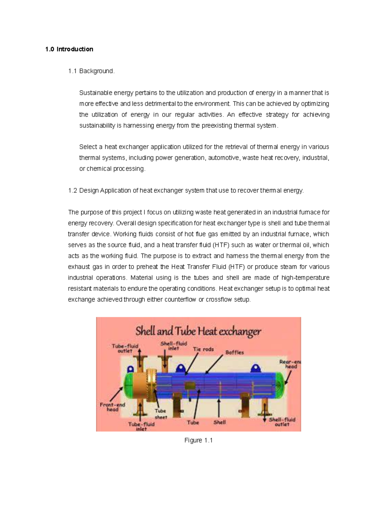 Heat Transfer Project - 1 Introduction 1 Background. Sustainable energy ...