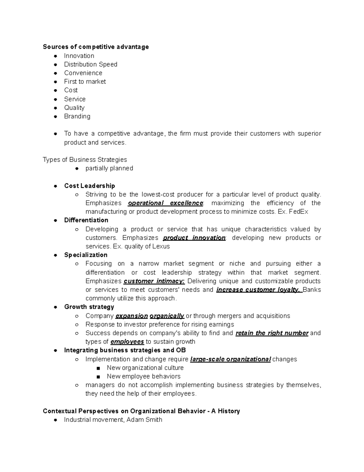 Notes-3-4 - Notes-3-4 Notes-3-4 Notes-3-4 - Sources of competitive ...