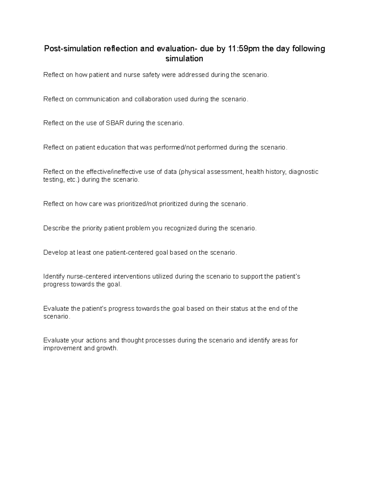 Sim reflection and evaluation updated SU20(2) - Post-simulation ...