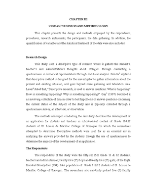 ALL ABOUT PRACTICAL RESEARCH AND METHODOLOGY - CHAPTER I Introduction ...