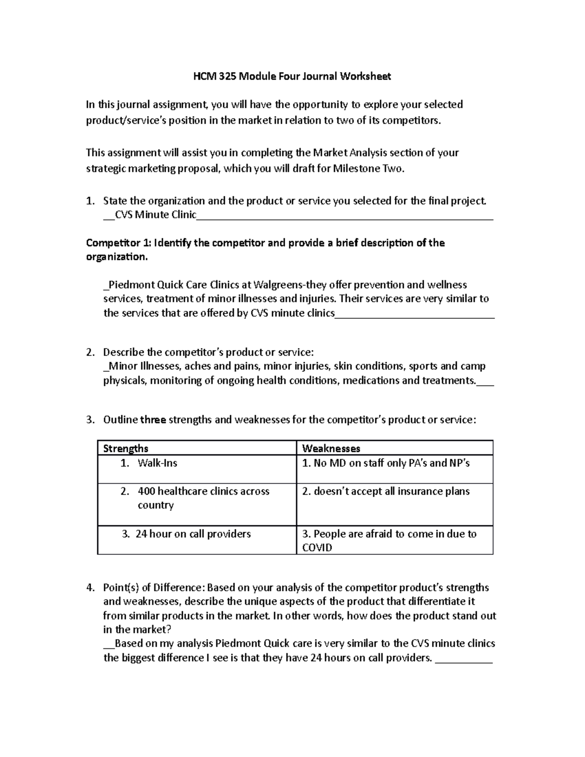 HCM 325 Module Four Journal Worksheet - This assignment will assist you ...